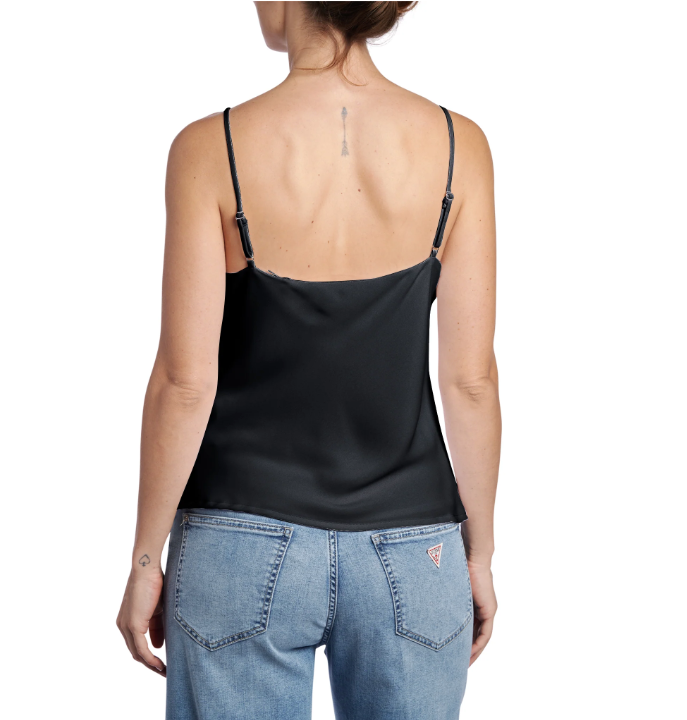 Camisole Guess en satin "jet black" – Mode Carsy